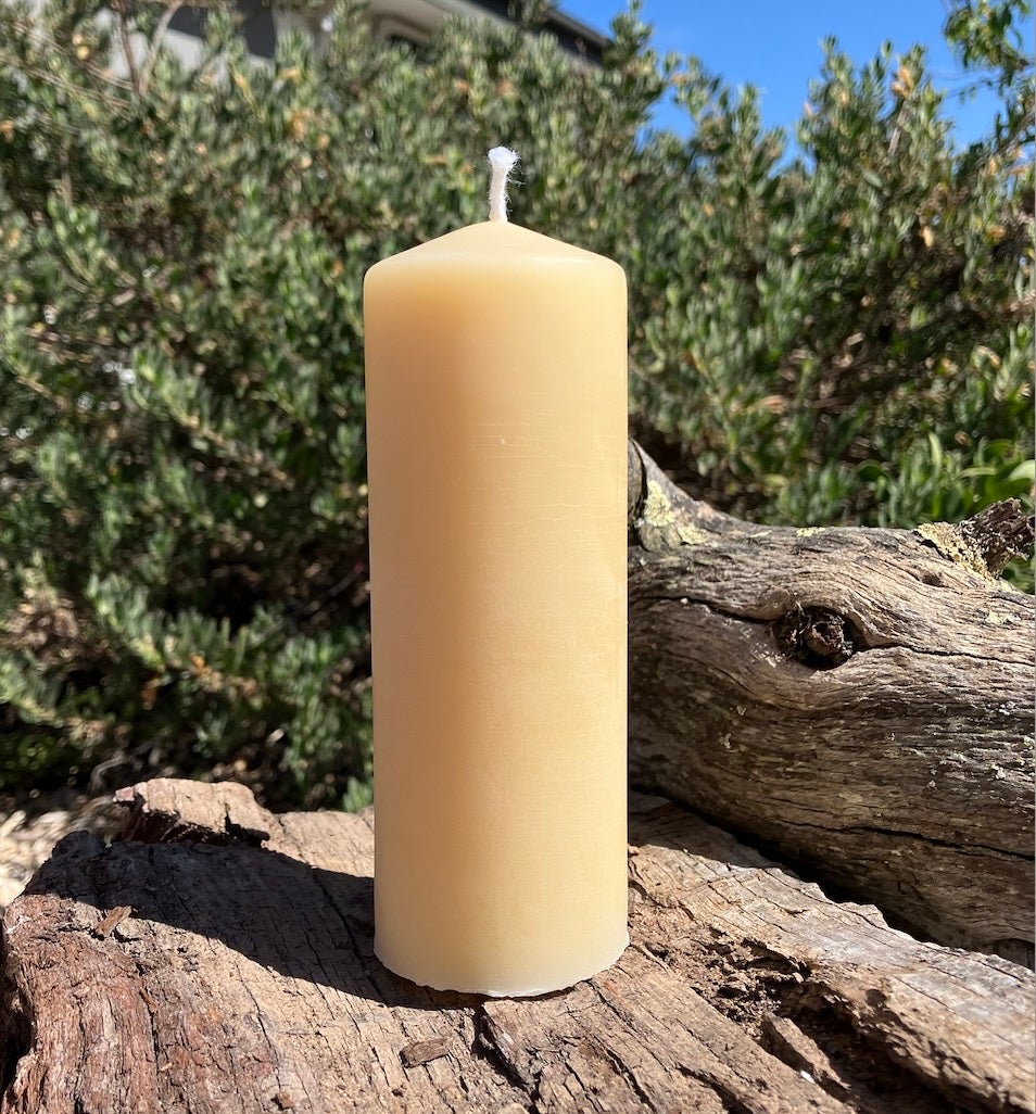 Beeswax Solid Pillar Candle 40 Hours | Wedding or Church Candle Set ...